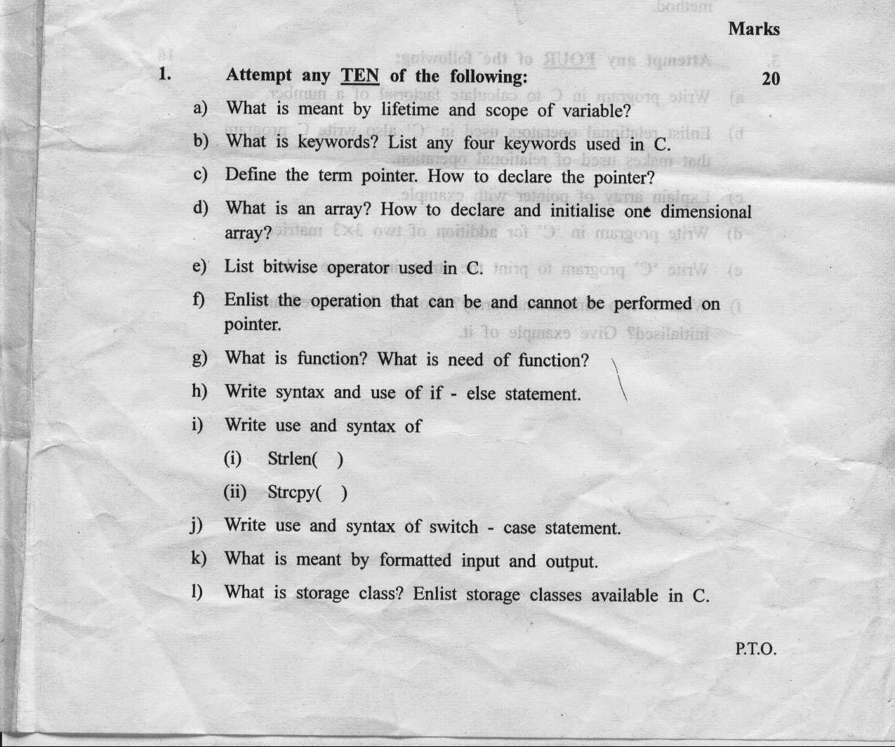 Maharashtra State Board of Technical Education MSBTE Question Paper for ... Maharashtra State Board of Technical Education MSBTE Question Paper for ...