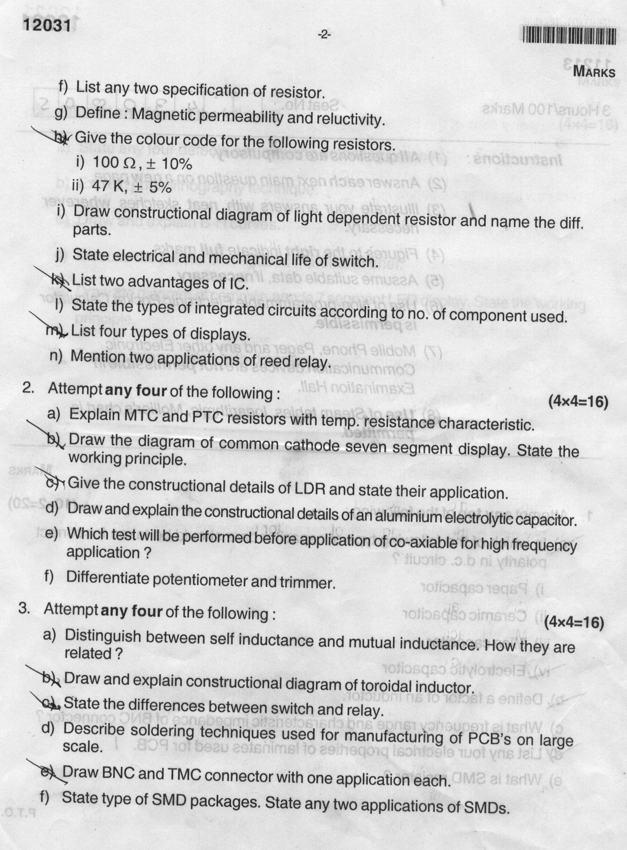 Maharashtra State Board of Technical Education MSBTE Question paper for ... Maharashtra State Board of Technical Education MSBTE Question paper for ...