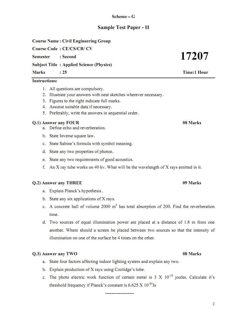 Maharashtra State Board of Technical Education MSBTE Sample Question ... Maharashtra State Board of Technical Education MSBTE Sample Question ...