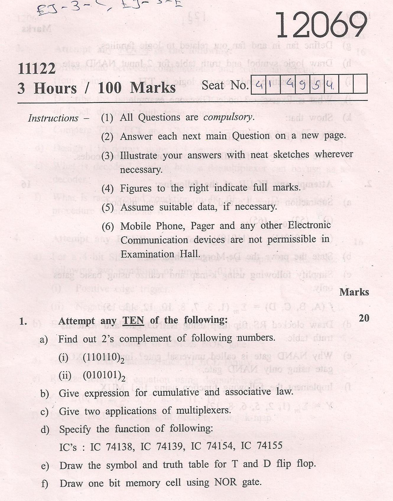 Maharashtra State Board Of Technical Education Mumbai MSBTE Question maharashtra-state-board-of-technical-education-mumbai-msbte-question