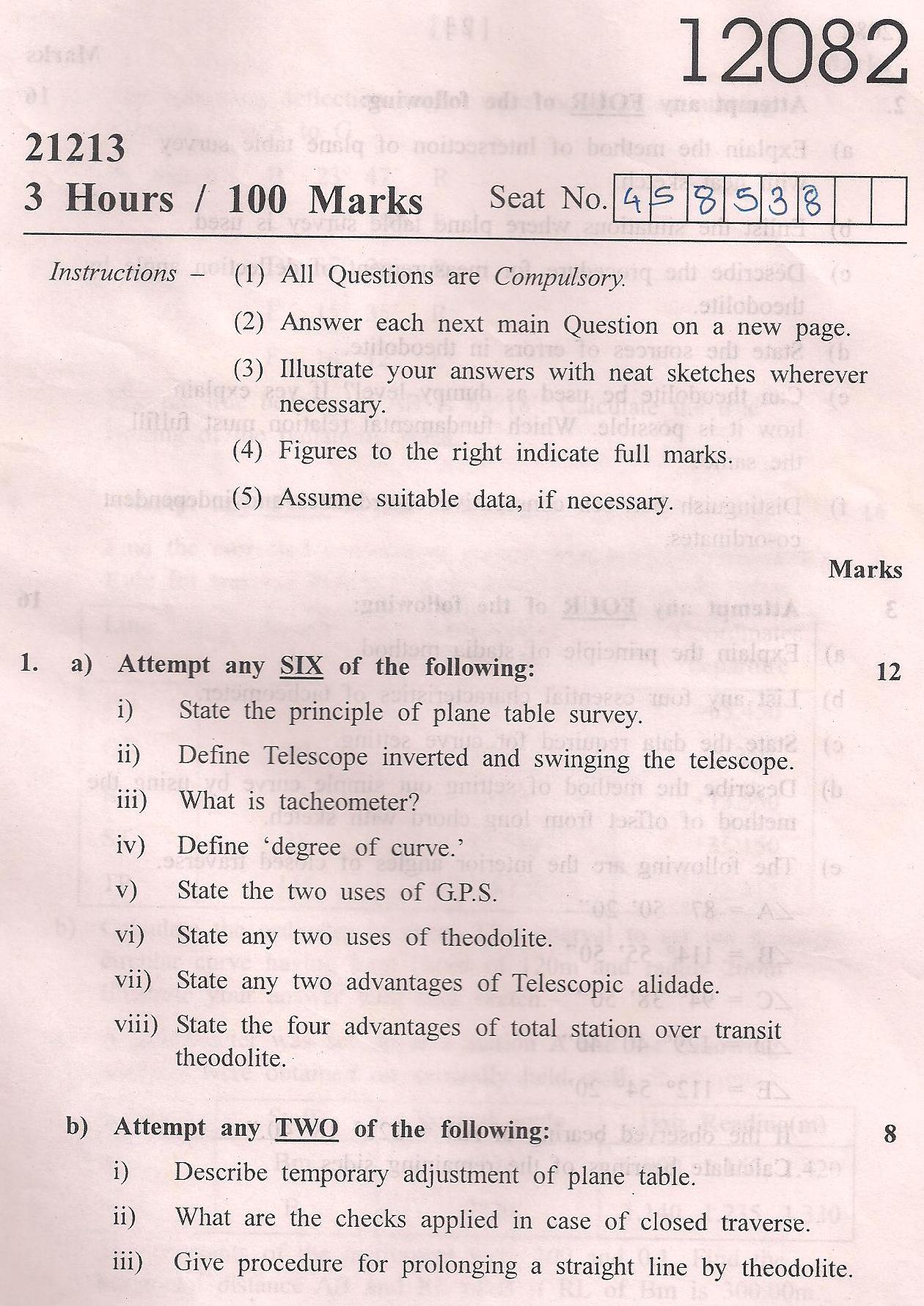 Maharashtra State Board of Technical Education MSBTE Question paper for ... Maharashtra State Board of Technical Education MSBTE Question paper for ...